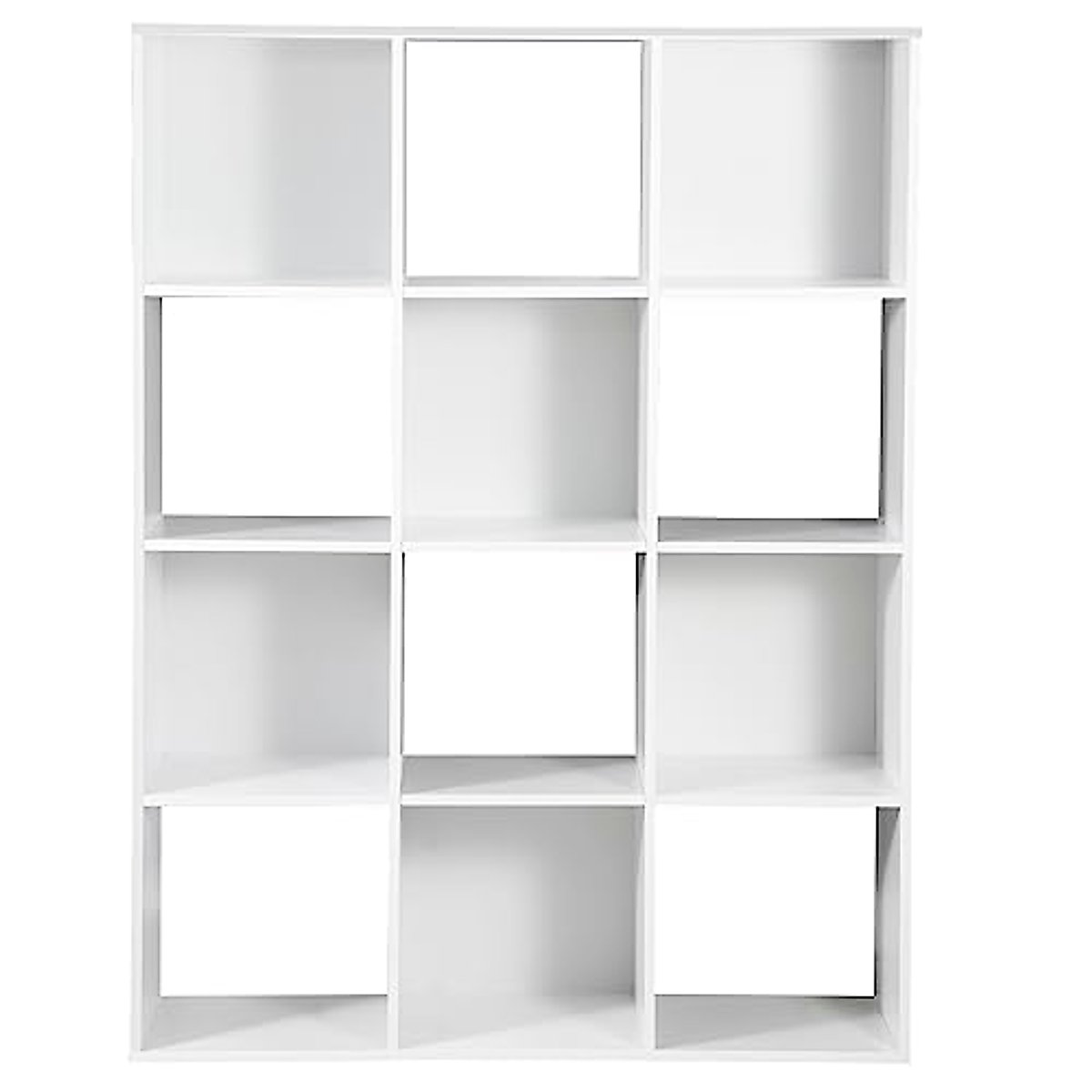 ZenStyle 12 Cube Storage Shelf Organizer Bookshelf with Open Back Closet Cabinet, DIY Plastic Modular Book Shelf for Organizing Closet Bins