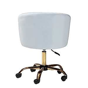 Baxton Studio Ravenna Office Chair, One Size, Aqua/Gold