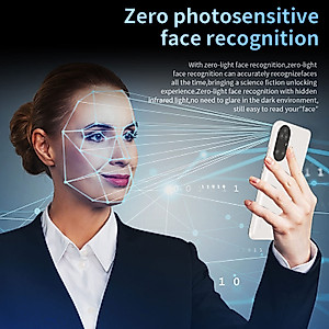 Yunseity Unlocked Smartphone, H22 Face Recognition Dual SIM Cards Mobile Phone, 6.5 Inch HD Full Creen 6GB RAM 64GB ROM Ultra Thin Smart Phone, 5MP 13MP Cameras, Smooth Display