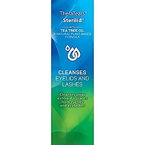 TheraTears Sterilid Eyelid Cleanser, Lid Scrub for Eyes and Eyelashes, Contains Tea Tree Oil, 48 mL, 1.62 Fl oz Foam Pump