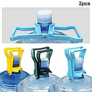Drinking Water Bottled Handle, 5 Gallon Water Bottle Handle, Energy Saving Ergonomic Water Bottle Carrier 2pcs(Yellow)
