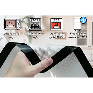 Non-stick Silicone Baking Mats | Extra Large Half Sheet (12.5''x17.25'') | Set of 2 | Civitas Living (SBM125X1725)