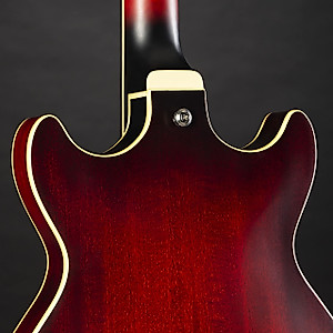 Ibanez Artcore 6 String Semi-Hollow-Body Electric Guitar, Right, Sunburst Red Flat, Full (AM53SRF)