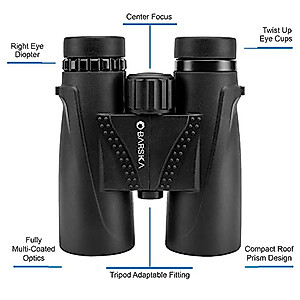 Barska AB13434 Blackhawk 10x42 Waterproof Binoculars for Birding, Boating, Events, Hiking, Hunting, etc