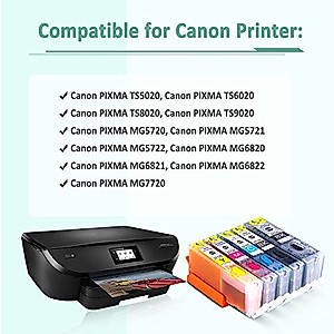 Compatible C A K E Ink Cartridges Replacement for 270XL 271XL 270 271 XL Ink Cartridges 5 Color, Work with Work with PIXMA TS5020 TS6020 MG6821 MG5720 MG5721 MG5722 MG6820 MG6822 MG7720 Printers