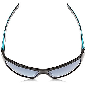 U.S. Polo Assn. mens Pa1009 UV Protective Frosted Arm Rectangular Sunglasses for Men Classic Gifts Men 80 mm, Black & Blue, mm US