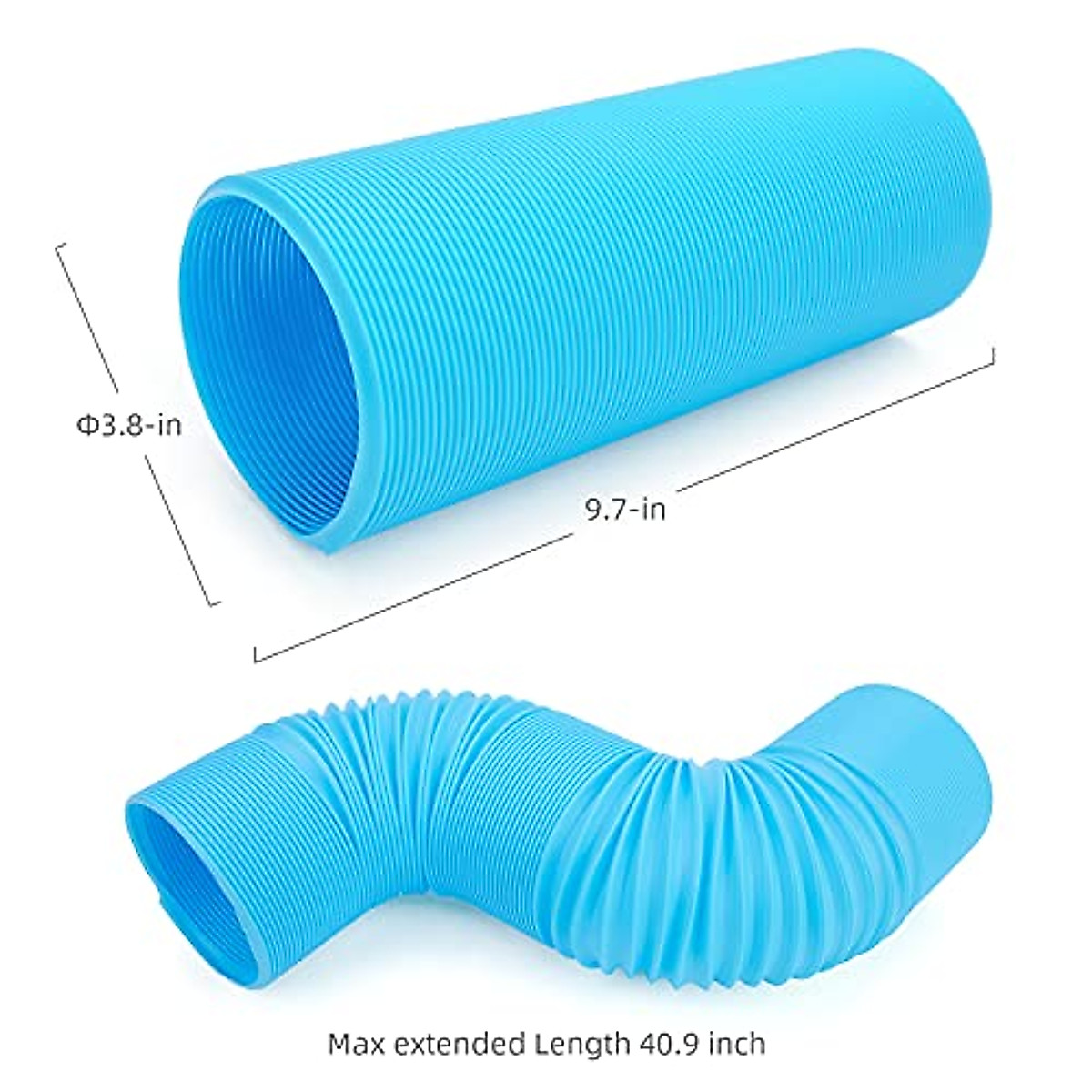Niteangel Small Pet Fun Tunnel, 39 x 4 inches - Fit Adult Ferrets and Rats (Blue)