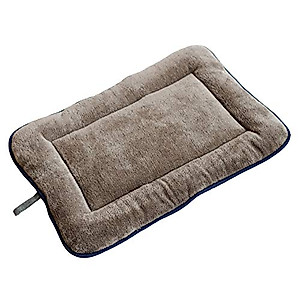 Dog Gone Smart Pet Products Chenille Dog Sleeper Cushion, Grey w/Blue Trim, 30"X48" XX-Large