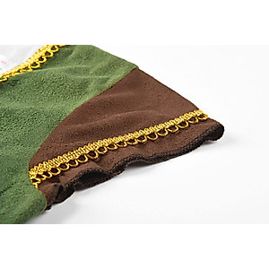 ReliBeauty Archer Costume Girls Huntress Costume for Girls with Cape,Green 10-12/150