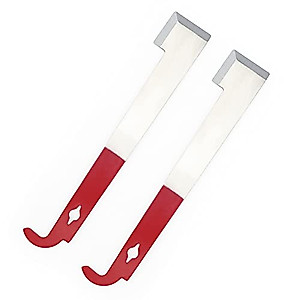KINGLAKE GARDEN J Hook Hive Tool,2 pcs Beekeeping Equipment,Cleaning Your Beekeeping Supplies and Bee Hive,Stainless Steel Bee Hive Scraper