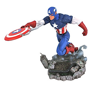 Diamond Select Toys Marvel Gallery VS: Captain America PVC Figure, 10 inches