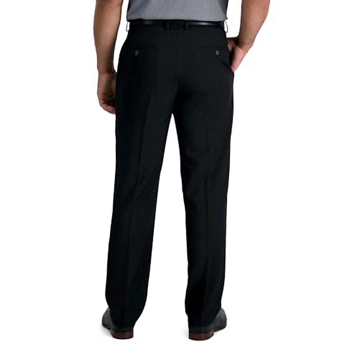 Haggar Men's Smart Wash Premium Stretch Classic Fit Solid Suit Separates Jackets, Black-Pant, 36x29