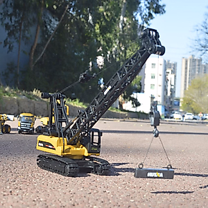 Ailejia Construction Trucks Toys Crane Truck 1/50 Scale DieCast Truck Engineering Car Metal Construction Vehicles Crane Machine Model Toy for Boys (Crawler Crane)