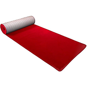 BannerBuzz Red Carpet Runner, Premium 1400 GSM Anti-Slip Aisle Runway Rug, Party Movie Theme Prom Ceremony Wedding Decorations Outdoor Indoor Events (3' W X 12' H, Red)