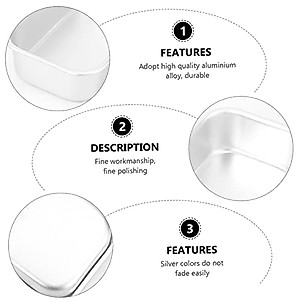 UPKOCH Bread Pan 2pcs Square Cake Mold Toaster Oven Pan Silicone Mini Loaf Pan Pancake Mold Loaf Tray Bread Bin Baking Mold Cake Baking Mold Cake Mold Silver Muffin Jelly