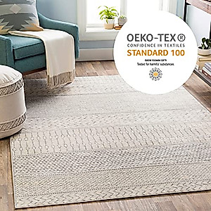 Artistic Weavers Hana Modern Moroccan Area Rug,6'7" x 9'6",Silver Grey