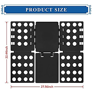 T shirt Clothes Folder Shirt Folding Board Laundry Organizer Easy and Fast for Kid and Adult(BLack&Red)