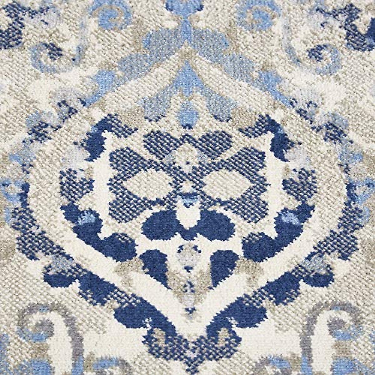 Home Dynamix Melrose Audrey Area Rug, 7'10" Round, Ivory/Blue