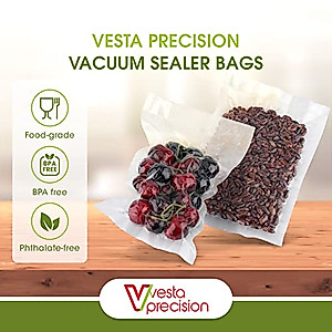 Vesta Precision Vacuum Seal Bags | Clear and Embossed | 11x16 inch | Gallon | 100 Vacuum Bags per Pack | Great for Food Storage and Sous Vide