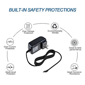kybate AC Adapter Compatible with Hyper Tough AQ75046G 8V Cordless Drill Charger EBS0075C0900500AUA