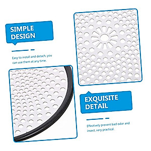 FPVAWKBL Stainless Steel Floor Drain Cover Hair Sink Kitchen Sink Strainer Shower Drain Cover Sink Drain Cover Bathtub Drain Protector Stainless Hair Catcher Bathroom Drain Covers Filter, Silverx5pcs