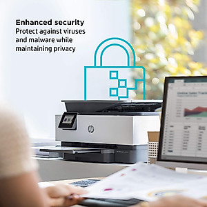 HP OfficeJet Pro 9015e Wireless Color All-in-One Printer with bonus 6 months Instant ink with HP+ (1G5L3A)