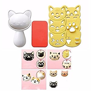 4Pcs/Set PP Kawaii Cat Rice Mold Sushi Egg Chocolate Mold DIY Kitchen Tool
