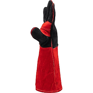 Lincoln Electric Unisex Adult Long Cuff Gloves, Red, One Size