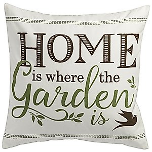 PRINZ Potting Shed 18x18 Home Where The Garden Pillow, 18 x 18