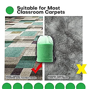Bwlky 50Pcs Carpet Markers Classroom Carpet Floor Dots Circles Spots for Kids, Students, Teachers, Preschool Kindergarten, Education Supplies, Green