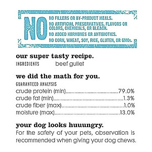 I and love and you Good Golly Beef Gullet Sticks - Grain Free Dog Chews, 100% Beef Gullet, 48 Pack of 6-Inch Sticks