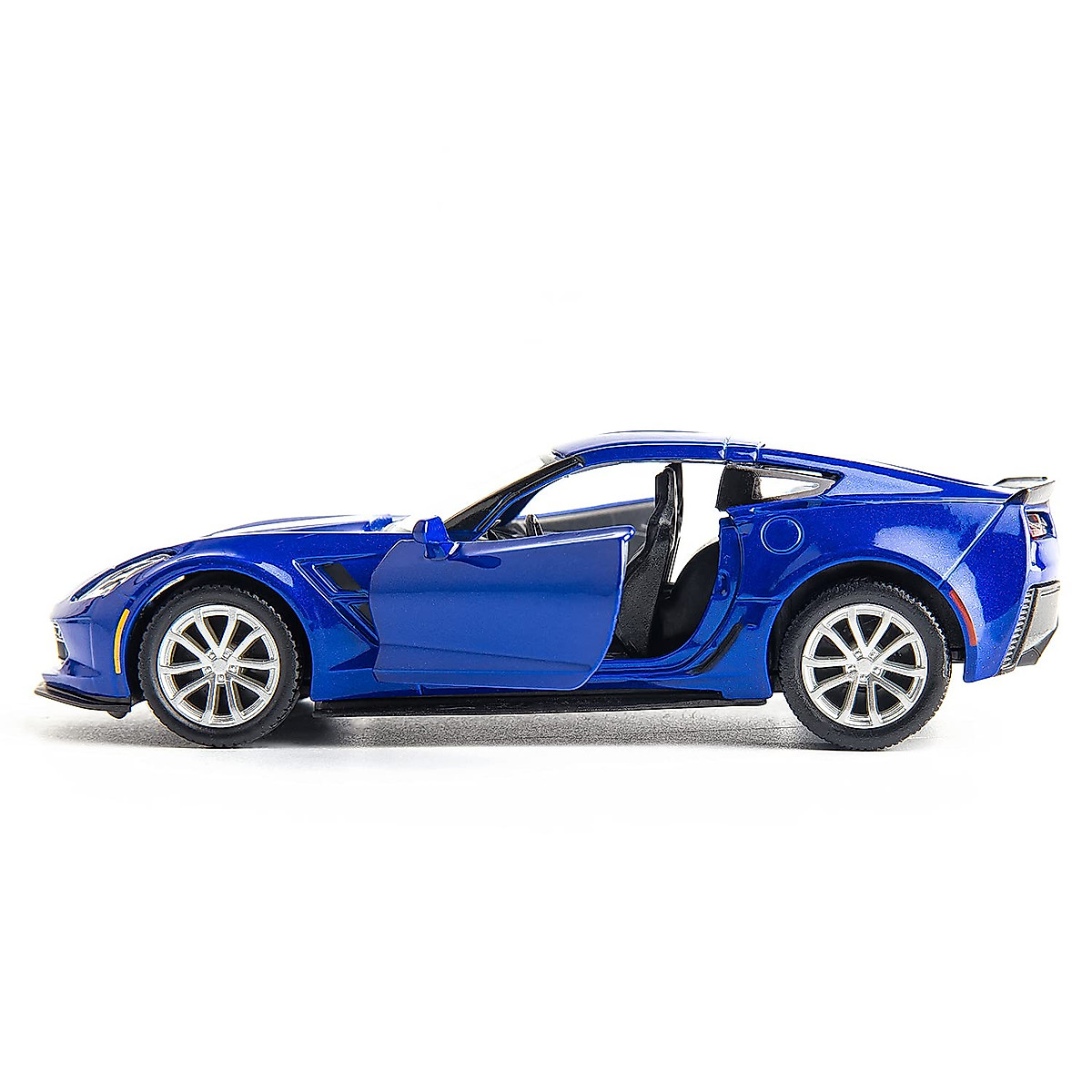 RMZ City 1:36 Compatible for Diecasting Alloy Car Model Chevrolet Corvette Toy Car, Pull Back Vehicles Toy Car for Toddlers Kids Boys Girls Gift Blue