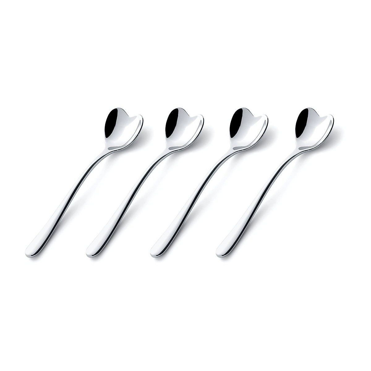 Alessi AMMI01CUS4 Big Love - Design Ice Cream Spoons Set in 18/10 Stainless Steel, Mirror Polished, 4 pieces