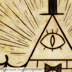 Inhomer Small Area Rugs Bathroom Rugs Bill Cipher Wheel Zodiac Non-Slip Throw Rug Floor Carpet Door Mat for Sofa Bedroom Nursery Decor, (Round - 2.2ft Diameter)