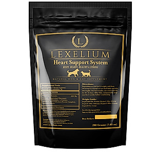 Lexelium Heart Supplement for Dogs and Cats - Provides Cardiovascular & Circulatory Support & Keeps Hearts Healthy with Taurine – Optimizes Heart Function & Circulation - Easy to Mix Powder - 200g