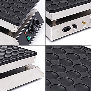 Commercial Pancake Maker， Mini Dutch Dorayaki Pancake Baker Waffle Maker Electric Muffin Making Machine 36 Holes Double Switch Non-stick Surface thermosta for Bakery Home and Kitchen (13.58*15.94*7.28inch)