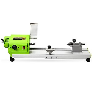 Onetuon Mini Wood Lathe Benchtop MICRO Woodturning Lathe Grinding Polishing Beads Drill Rotary Tool Set Variable Speed (Standard)