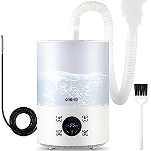 Smart Reptile Fogger Humidifiers with Humidity Control, Reptile Terrarium Humidifier Smart Touch, 3 Grades Adjustable Fogger with Hose for Reptile Amphibians Herps Snakes Plants