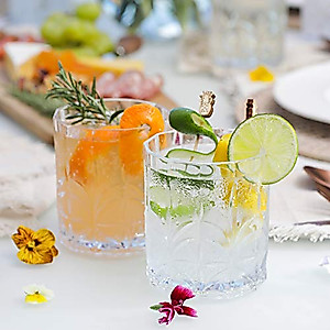 BELLAFORTE Shatterproof Tritan Plastic Short Tumbler, Set of 4, 13oz - Myrtle Beach Drinking Glasses, Unbreakable Glasses for Indoor and Outdoor Use - BPA Free - Clear