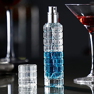 Operitacx Cocktail Atomizer Vintage Glass Spray Bottles Cocktail Sprayer Bar Vermouth Spritzer Olive Oil Mister Bottle Refillable Perfume Sprayer for Home Kitchen Bar 30ml Portable