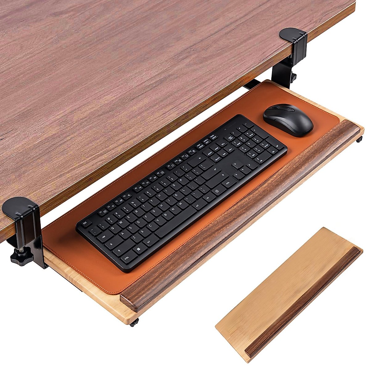 SITOO Keyboard Tray with Keyboard Wrist Rest & Keyboard mat, Pull Out Keyboard Tray Under Desk, 26.8"x 9.8", Perfect Keyboard Drawer for Home & Office