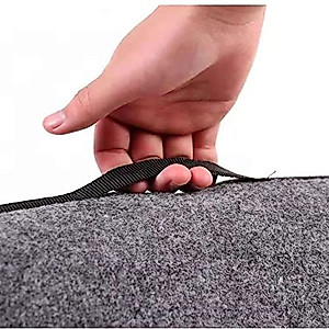 KOWMsnh Closet Mounted Storage Car Trunk Organizer Soft Felt Storage Box Portable Foldable Car Trunk Organizer Felt Cloth Storage Box Case Auto Interior (Color : Black)