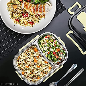 Stainless Steel Lunch Containers for Adults - Simple Modern Bento Lunch Box for Adults With Compartments Hot and Cold Lunch Boxes for Adults - Food Storage Containers Lunch Box Accessories for Adults