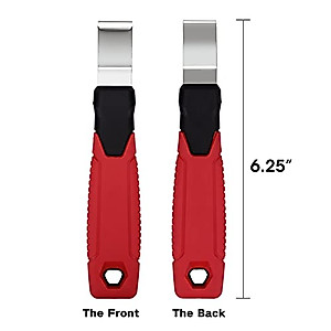 Vinyl Siding Removal Tool with Extra Long Handle- Steel Blade Vinyl Non-Slip Grip Handle for Installation and Removal Tool Avoid Damaging Vinyl Siding Tool (1)