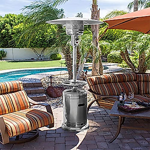 Hiland HLDS01-BST-CV Outdoor Patioi Tall Heater, Steel