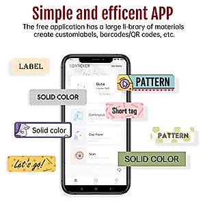 Label Makers Machine with Tape Built-in Cutter Portable Bluetooth Handheld Sticker Printer for Home Office Organization iOS Android Multiple Templates Fonts Icon Mini Inkless Labeler USB Rechargeable