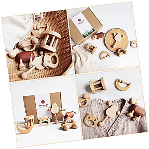 Kisangel 24 Pcs Newborn Baby Hand Bell Toddler Hand Rattle Hand Rattle Toy Lovely Rattle Wooden Hand Rattle Toddler Toy Baby Plaything Musical Instrument Baby Hand Rattle Baby Toy