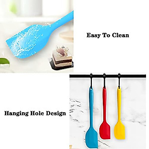 Silicone Spatula Set of 8, 6 Small and 2 Large Non-stick Heat-Resistant Rubber Spatulas with Stainless Steel Core