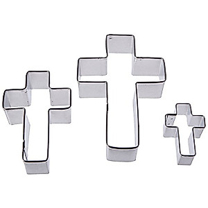 R&M International Cross Cookie Cutters, Assorted Sizes, 3-Piece Set