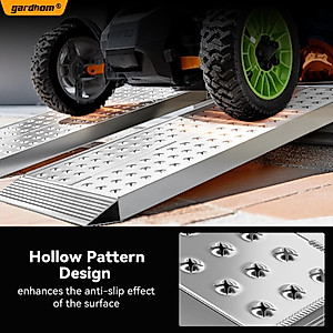 Aluminum Shed Ramps 39x12inch, gardhom 2PC Riding Mower Ramps 1500lbs Capacity for Curb Steps Stairs Dirt Bike Motorcycle Lawn Mower Snow Blower Loading Ramps